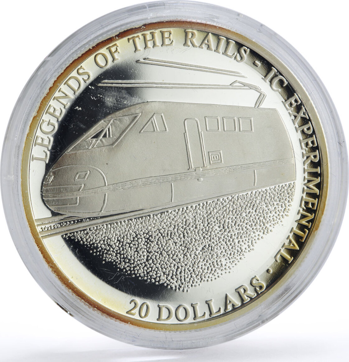 Liberia 20 dollars Trains Railway Locomotive 1C Experimental silver ...
