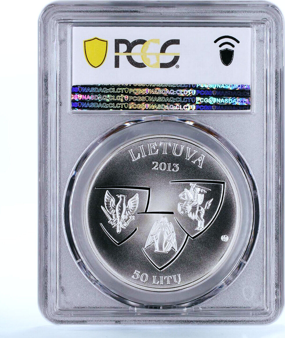 Lithuania 50 litu 150th Anniversary of Uprising PR70 PCGS silver coin ...