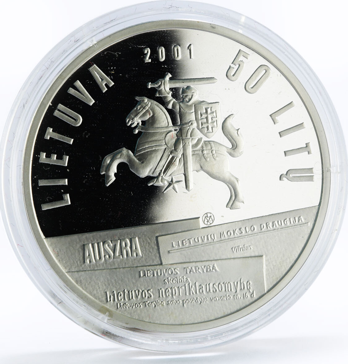 Lithuania 50 litu 150th Anniversary of Jonas Basanavicius proof silver ...
