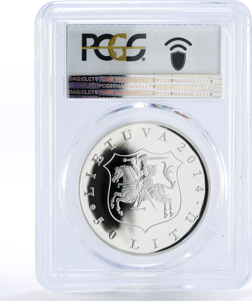 Lithuania 50 litu 500 Years of Battle of Orsha PR70 PCGS silver coin ...