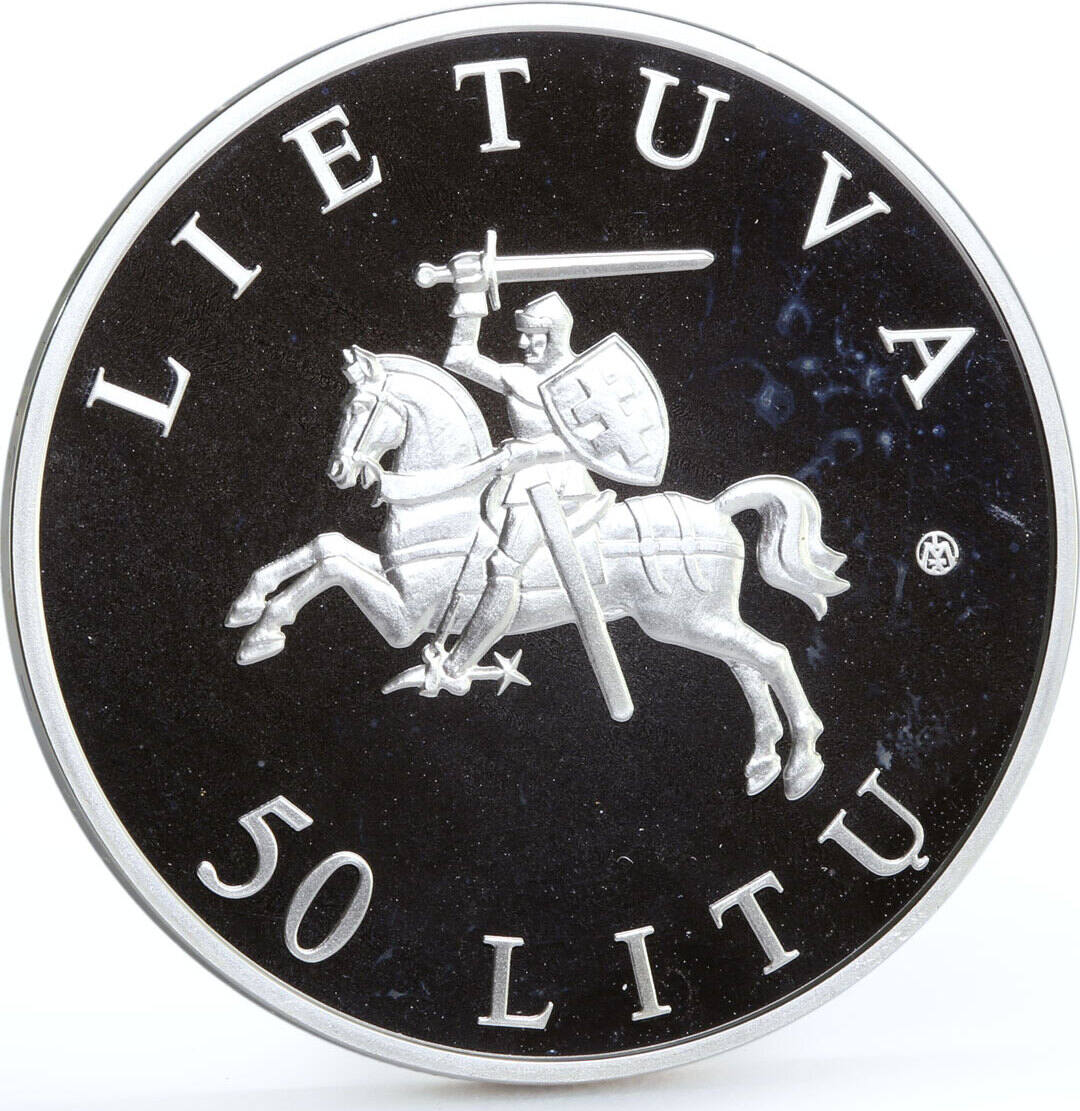 Lithuania 50 litu Vilnus European Capital of Culture silver coin 2009 ...