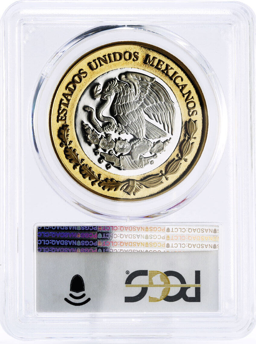 Mexico 100 pesos Numismatic Heritage 1st Empire Coin PL69 PCGS bimetal ...
