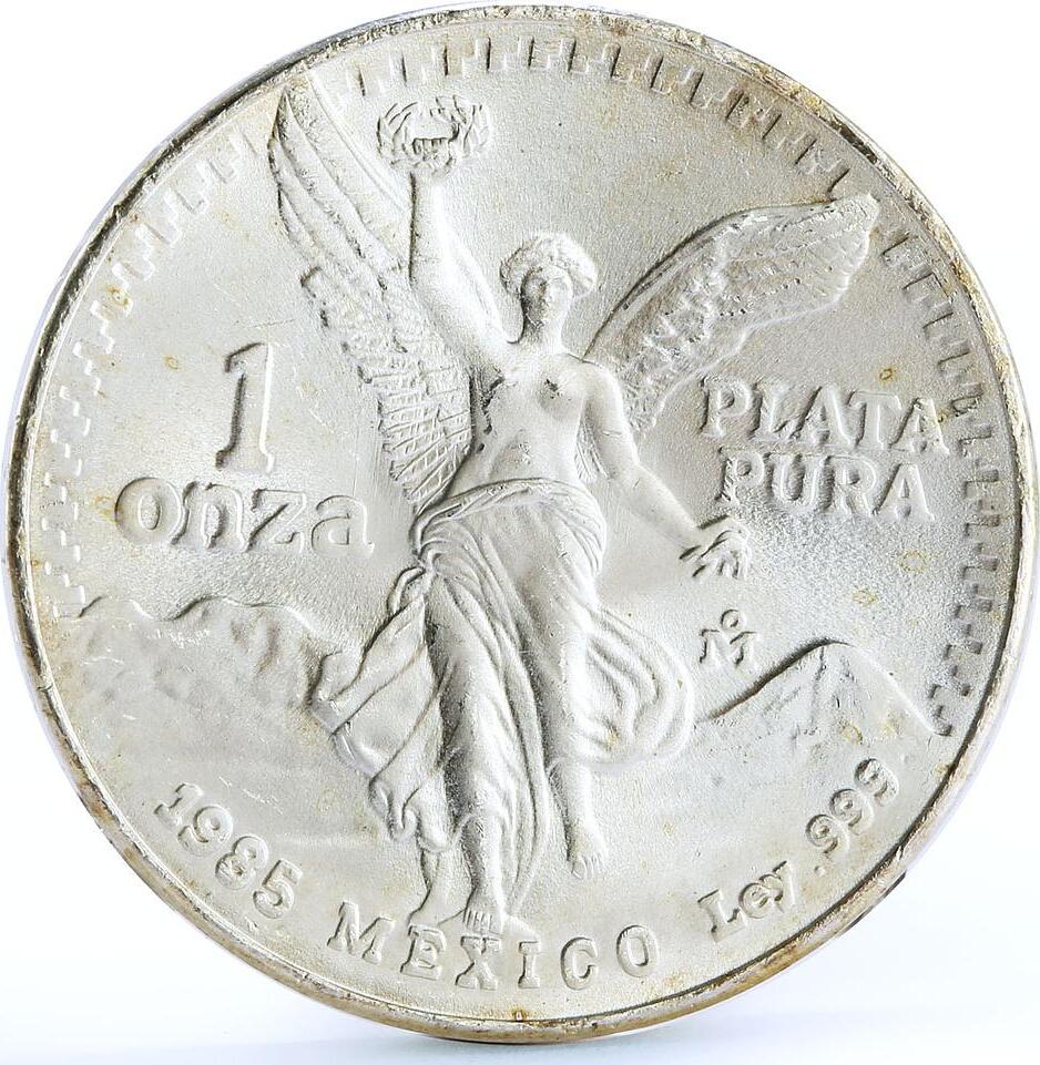 Mexico 1 onza Libertad Angel of Independence silver coin 1985 BU | MA-Shops