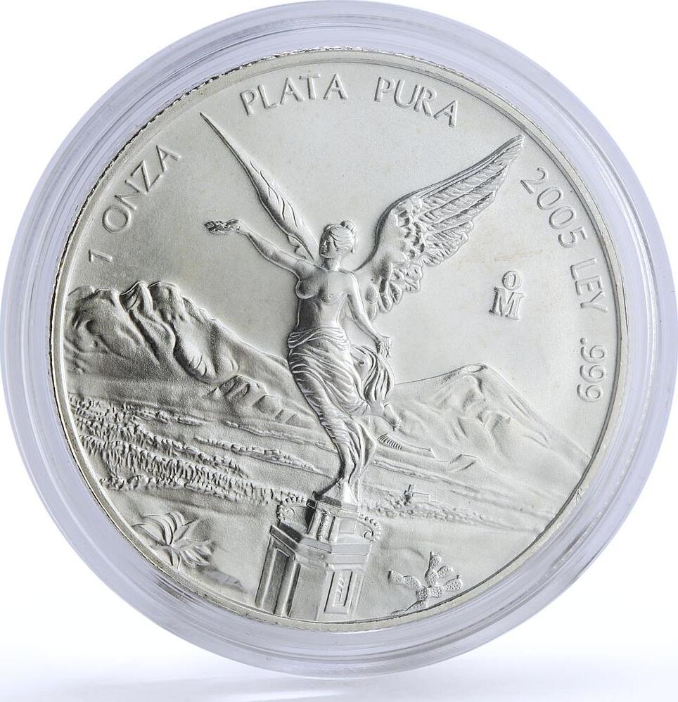 Mexico 1 onza Libertad Angel of Independence silver coin 2005 BU | MA-Shops