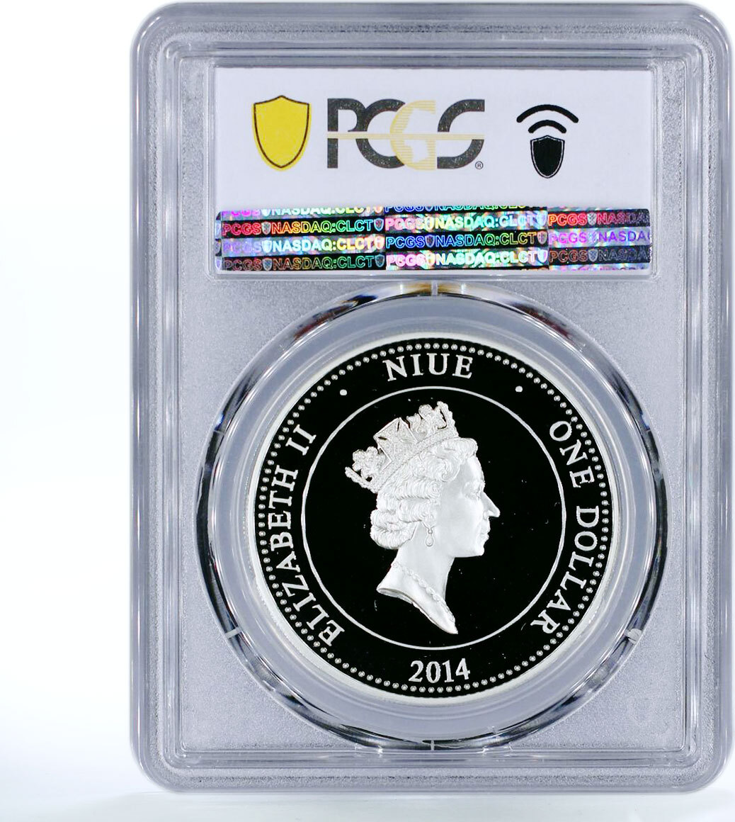 Niue 1 dollar Fortius Colosseum PR70 PCGS color silver coin 2014 Proof ...