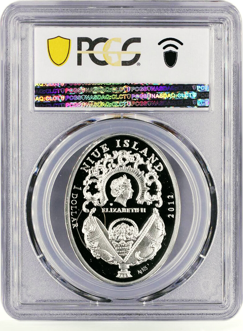 Niue 1 dollar Imperial Faberge Eggs Coronation Egg Art PR70 PCGS Ag ...