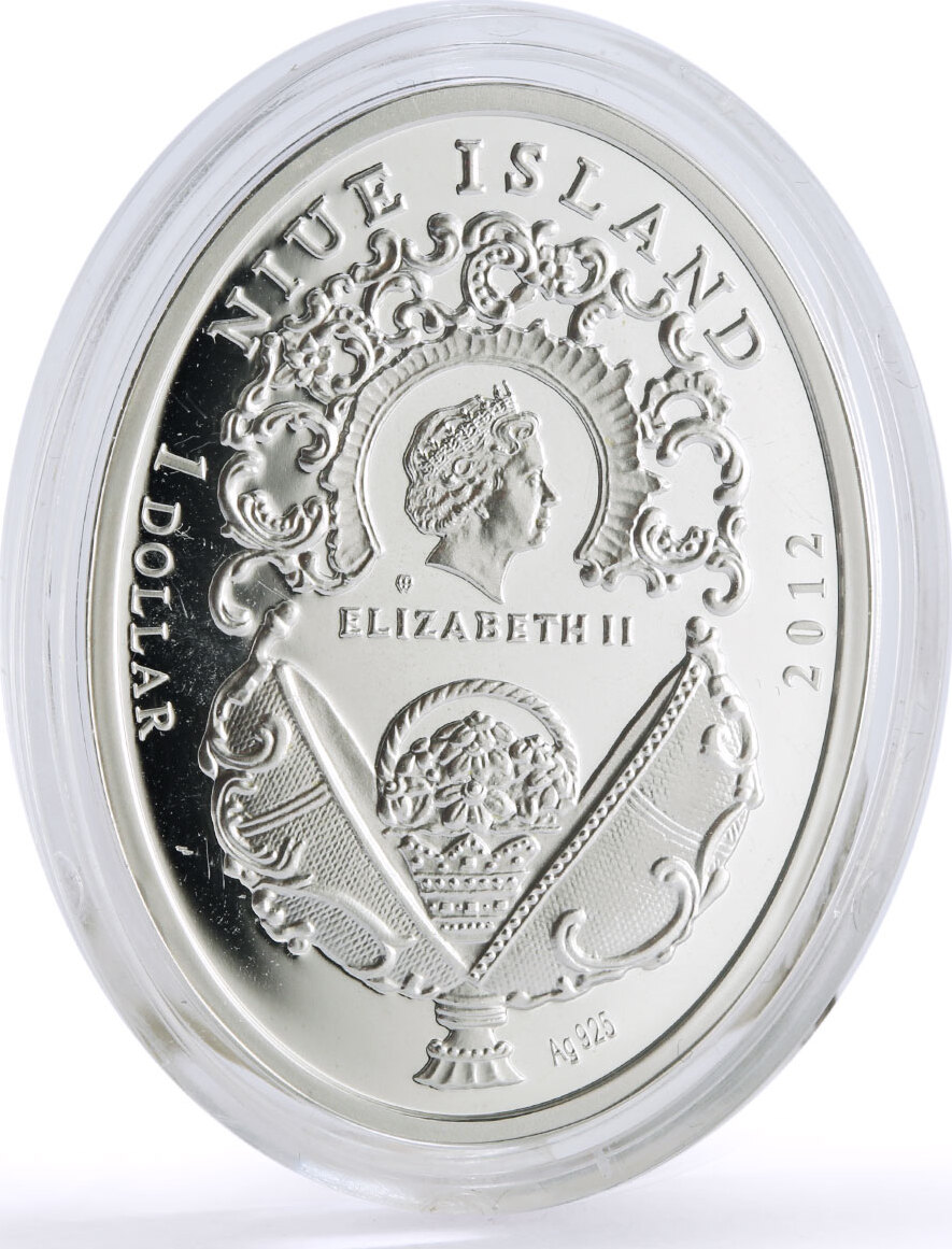 Niue 1 dollar Imperial Faberge Eggs Swan Bird Egg Art proof silver coin ...