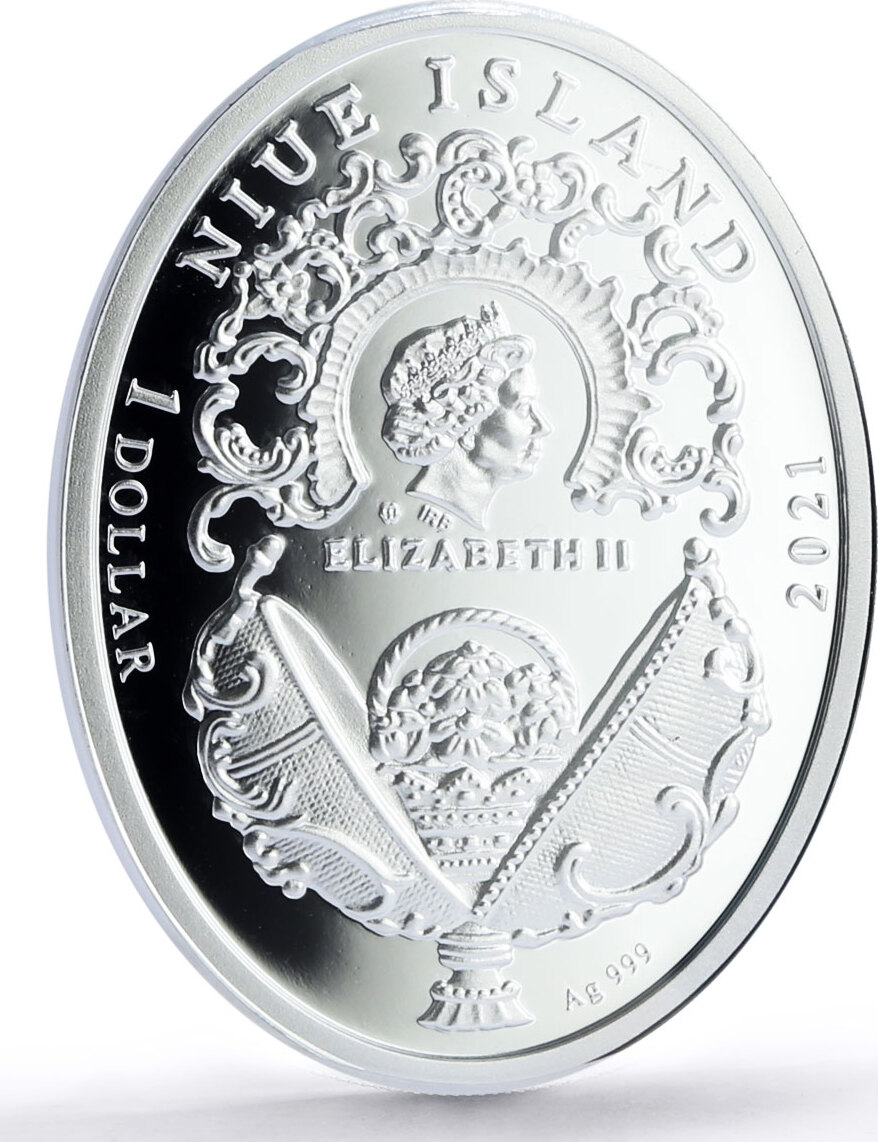 Niue 1 dollar Imperial Faberge Eggs Twelve Monograms Art PR70 PCGS Ag ...