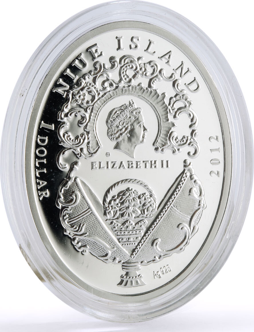 Niue 1 dollar Imperial Faberge Eggs St George Orden Art proof silver ...