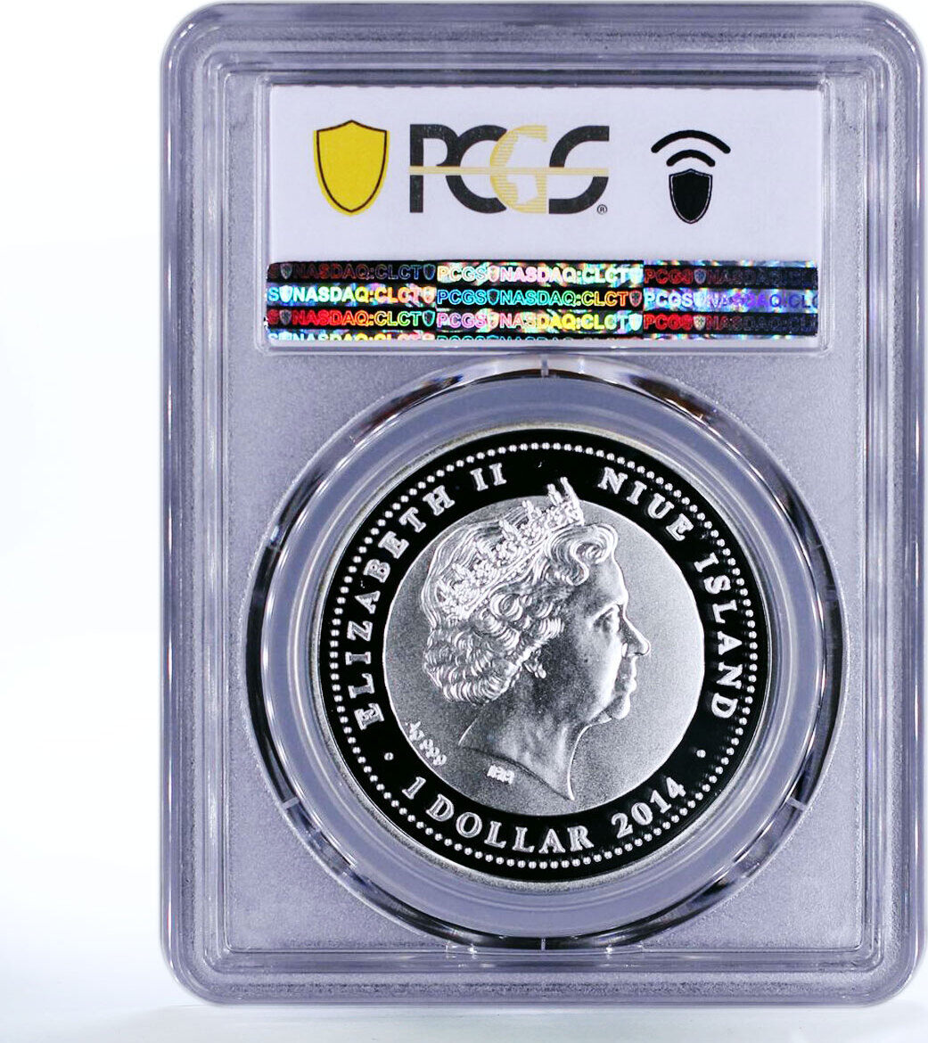 Niue 1 dollar Saint Nicholas PR69 PCGS silver coin 2014 Proof | MA-Shops