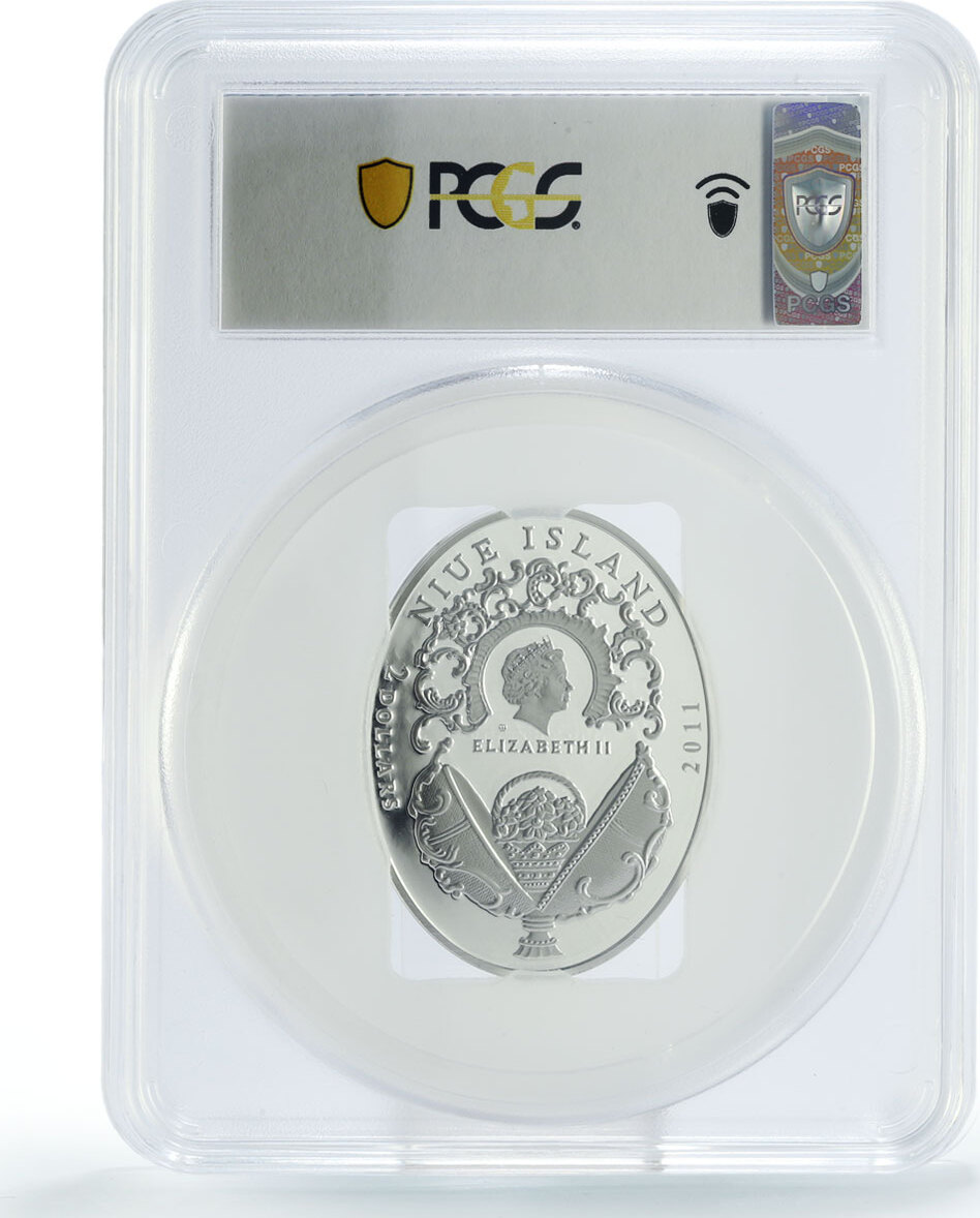 Niue 2 dollars Duchess of Marlborough Faberge Egg Art PR70 PCGS silver ...