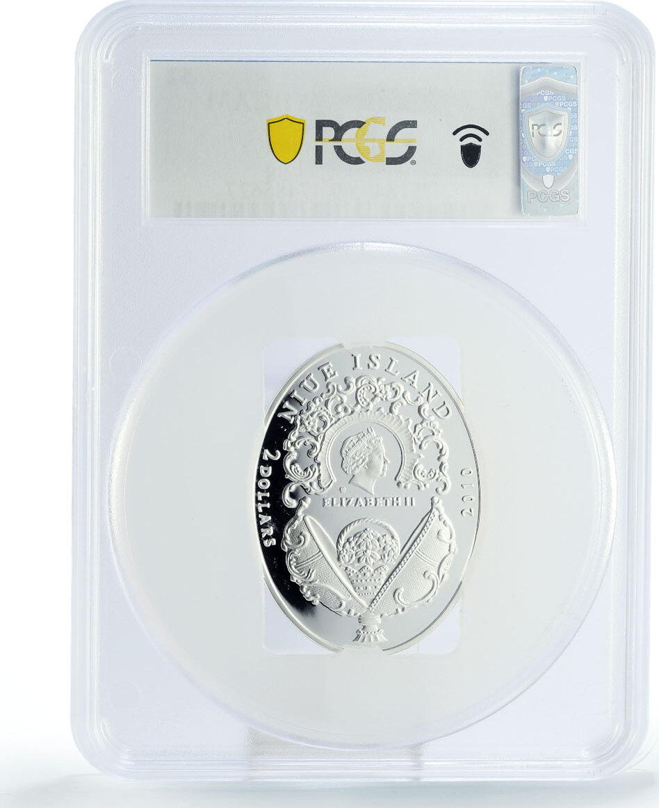 Niue 2 dollars Imperial Faberge Coronation Egg Art PR69 PCGS silver ...
