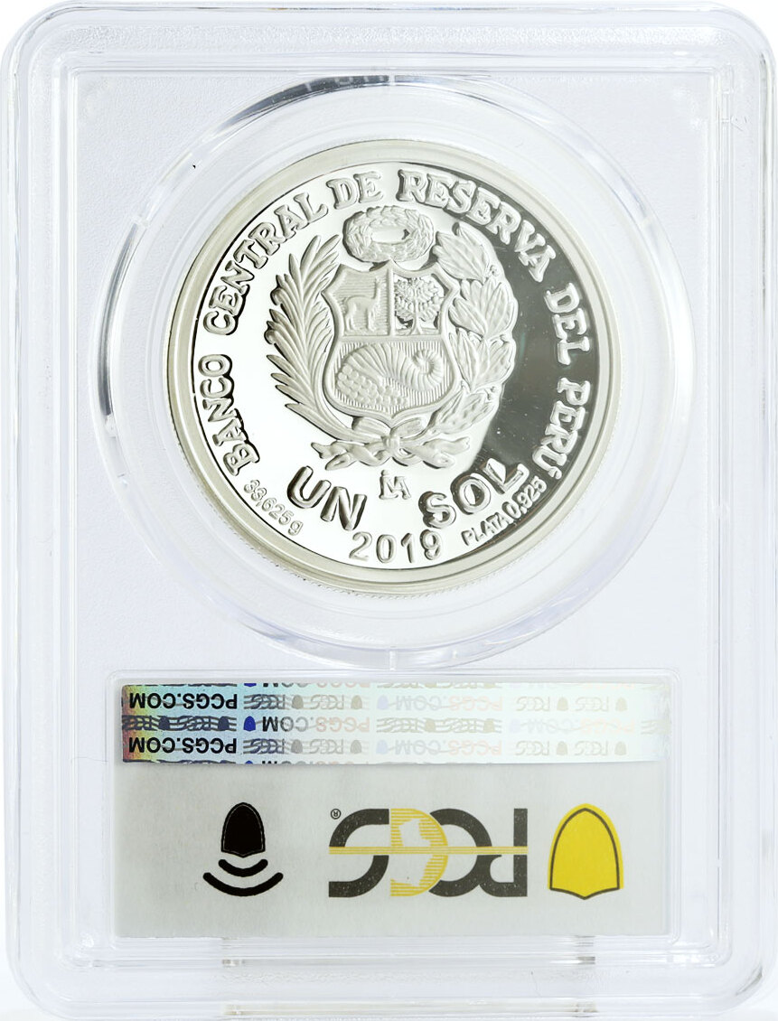 Peru 1 sol 100 Years National Air Forces Plane Aviation PR69 PCGS Ag ...