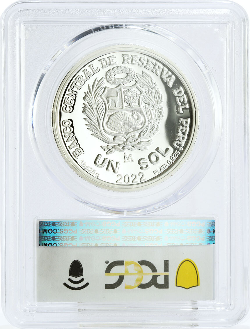 Peru 1 sol 200 Years National Congress Female Statues PR70 PCGS silver ...