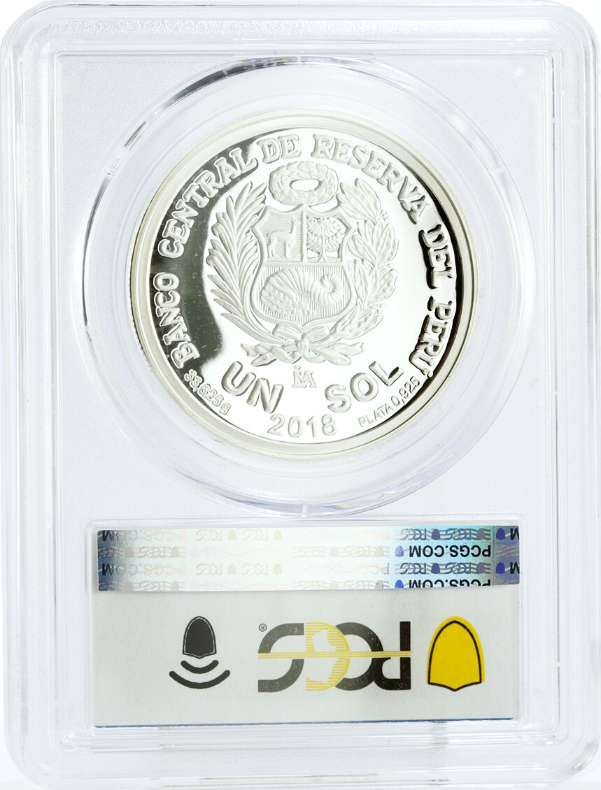 Peru 1 sol 450 Years First Peruvian Coin Lima Mint PR69 PCGS silver ...