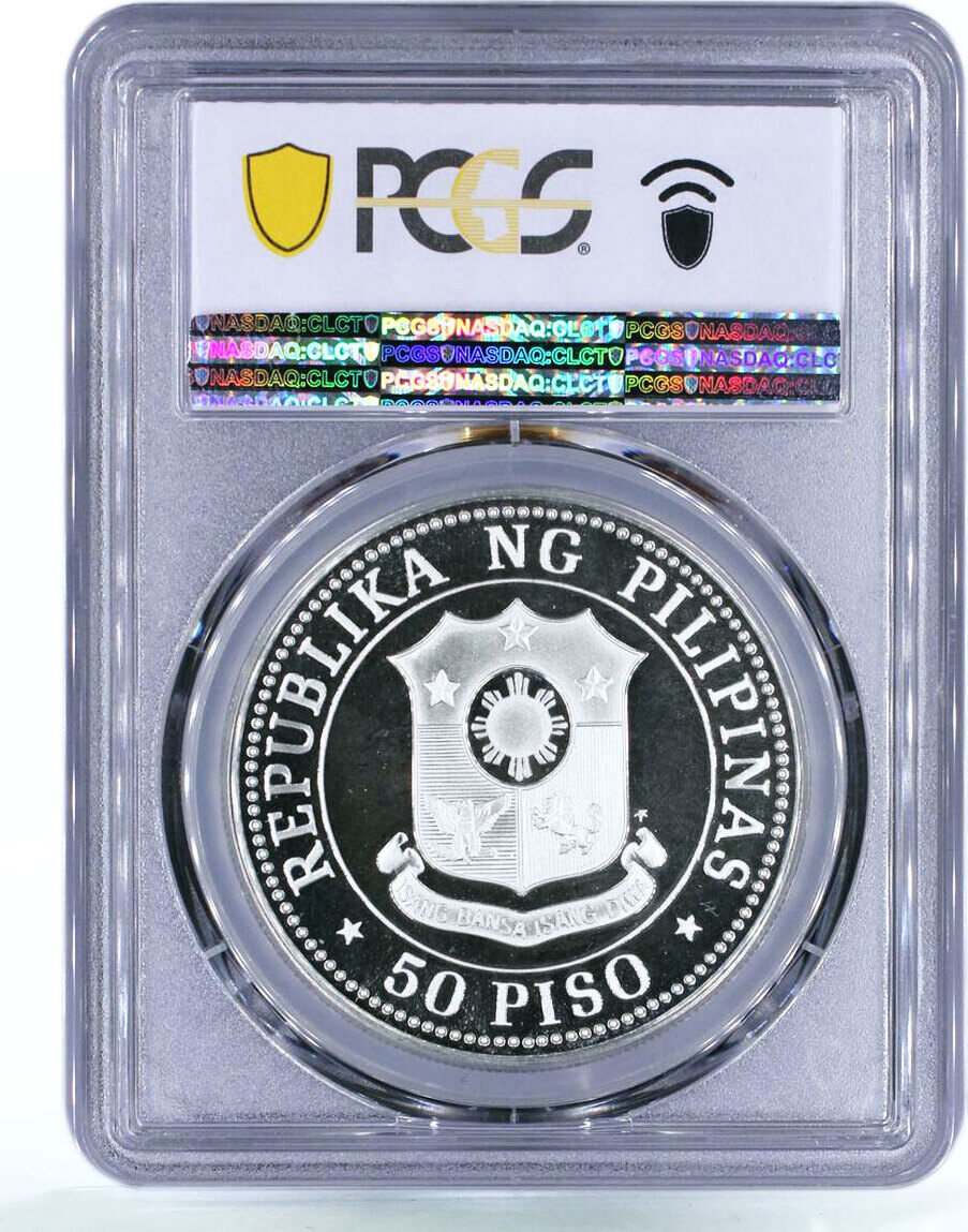 Philippines 50 piso International Year of the Child PR66 PCGS silver ...