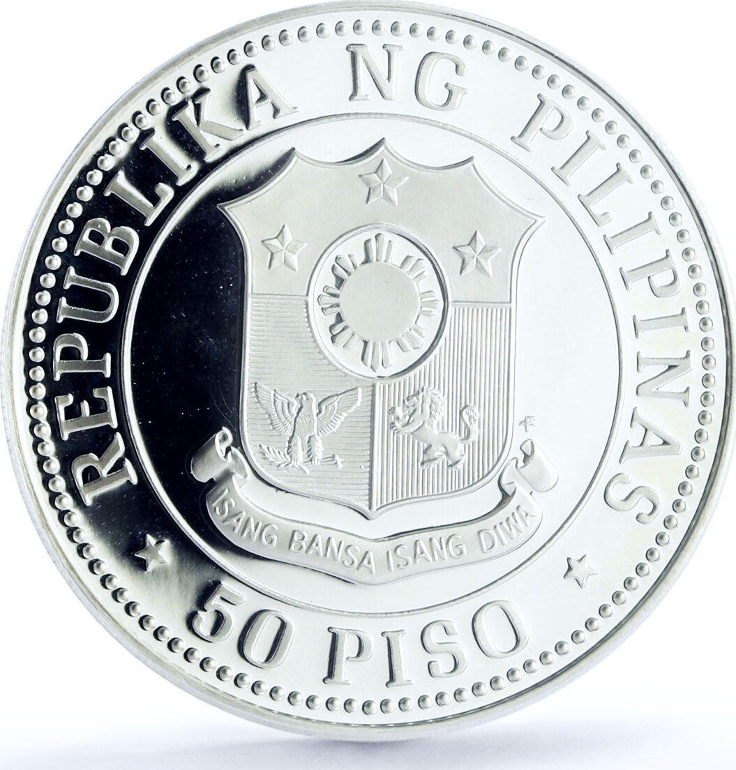 Philippines 50 piso International Year of the Child PR68 PCGS silver ...