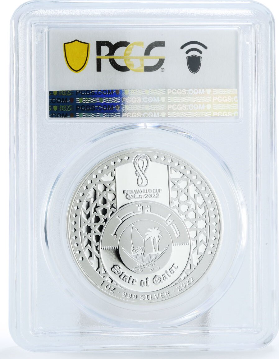 Qatar 5 riyals Football World Cup in Qatar Play PR70 PCGS silver coin ...