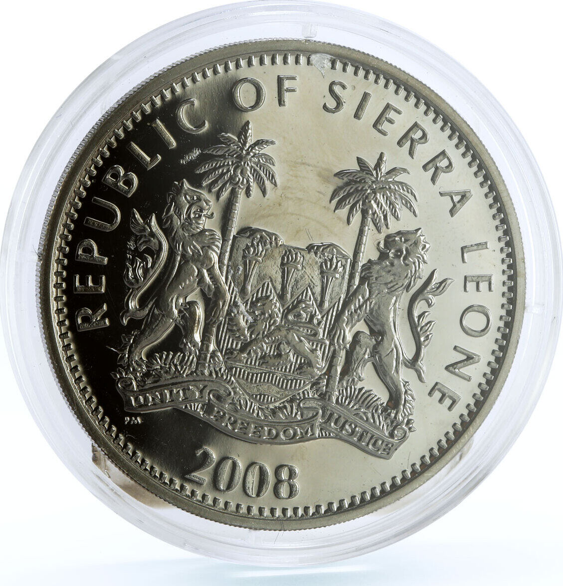 Sierra Leone 10 dollars Nocturnal Animals series Pygmy Hippo silver ...