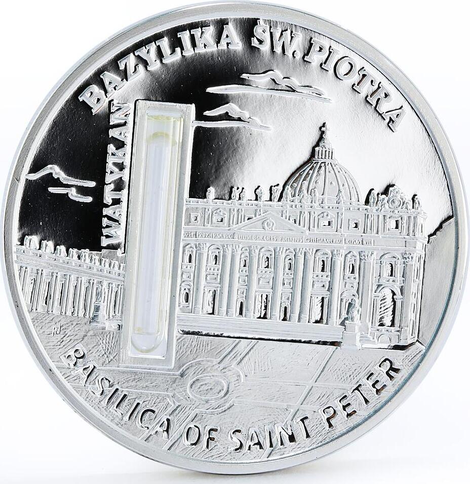 Sierra Leone 10 dollars Holy Churches Basilica of St Peter silver coin ...