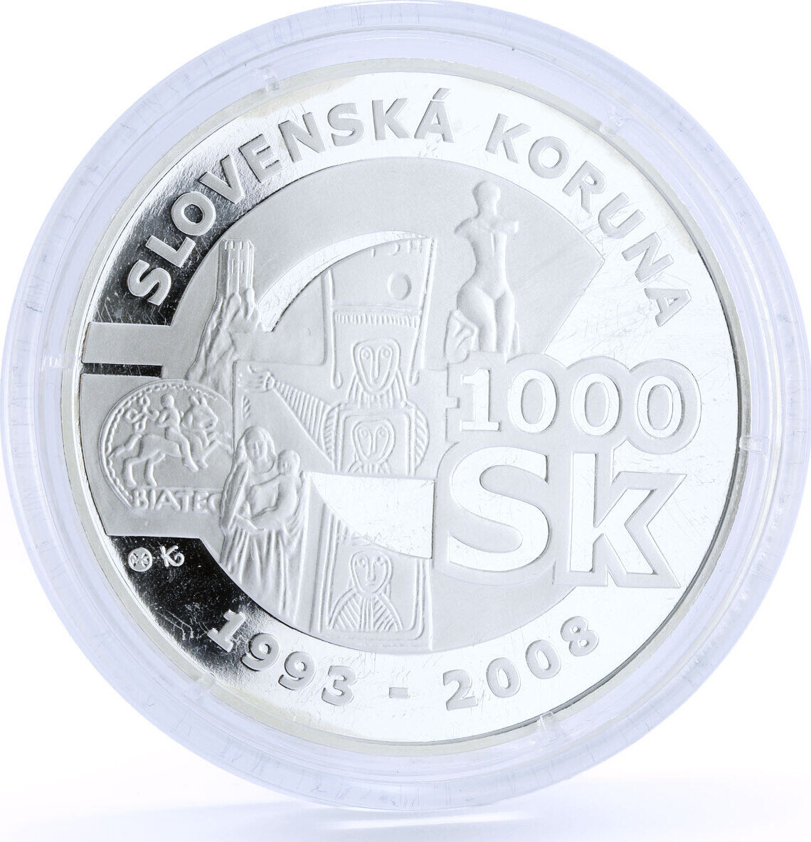 Slovakia 1000 korun National Currency Anniversary Statues Building Ag ...