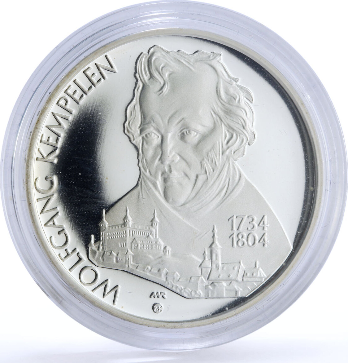 Slovakia 200 korun Wolfgang Kempelen Chess Machine proof silver coin ...