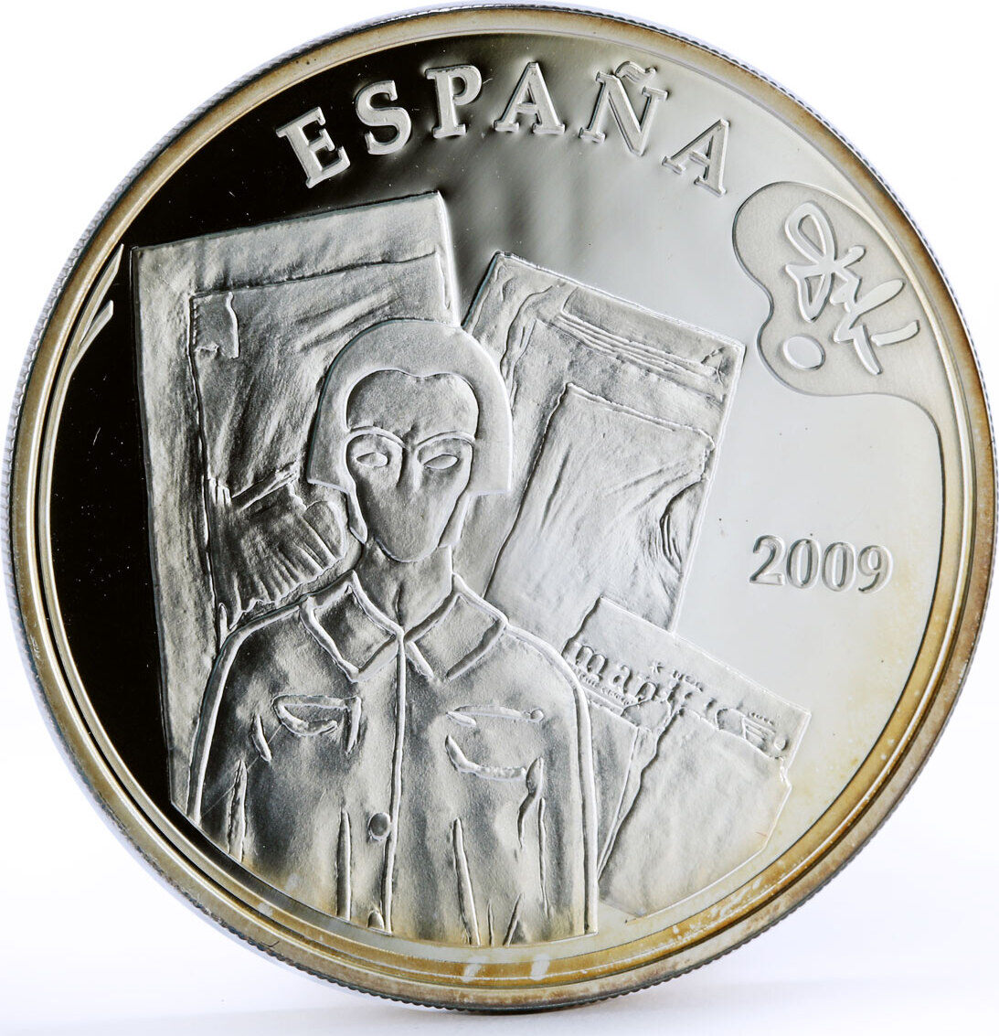 Spain 10 euro Painter Salvador Dali Portrait of Gala Art silver coin ...