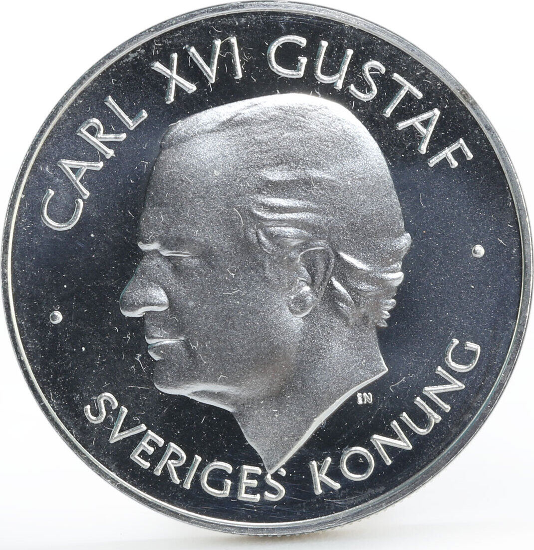 Sweden 200 kronor Historical series Kalmar Union proof silver coin 1997 ...