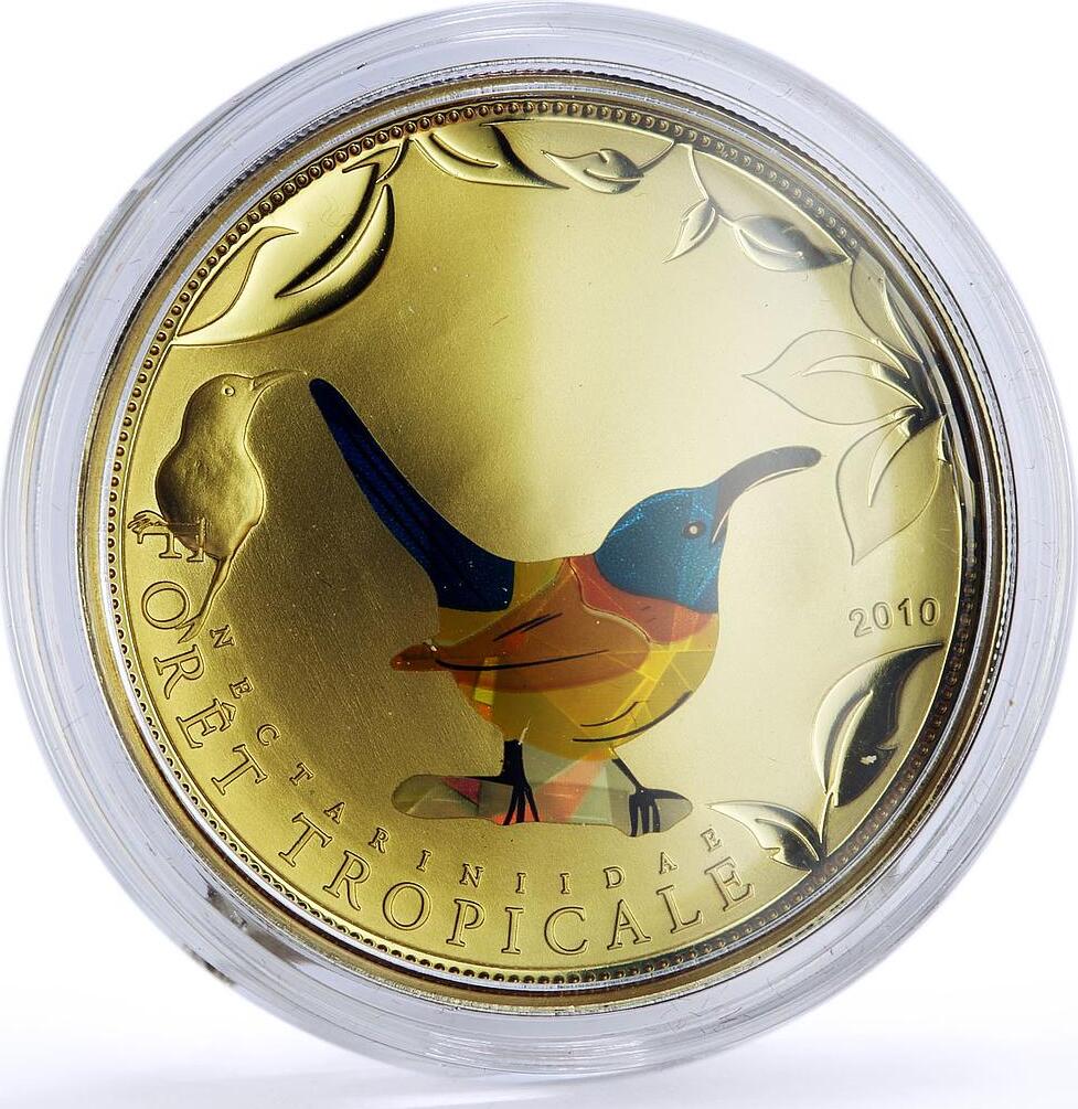 Palau Togo 1000 francs Tropical Wildlife Blue Sunbird Fauna colored ...