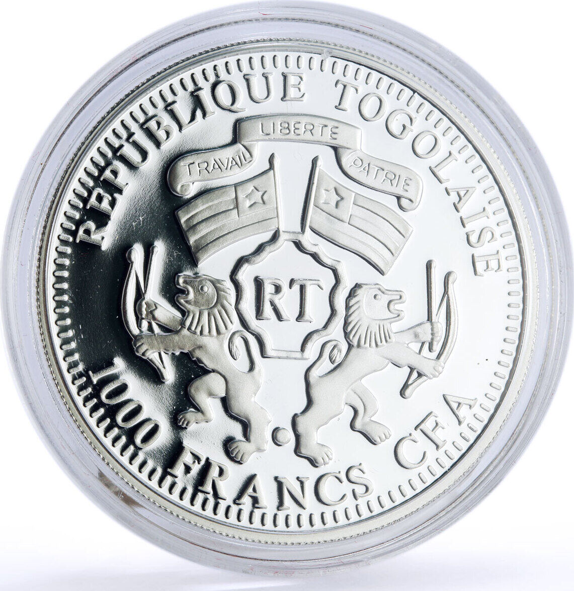 Palau Togo 1000 francs Tropical Wildlife Blue Sunbird Fauna colored ...