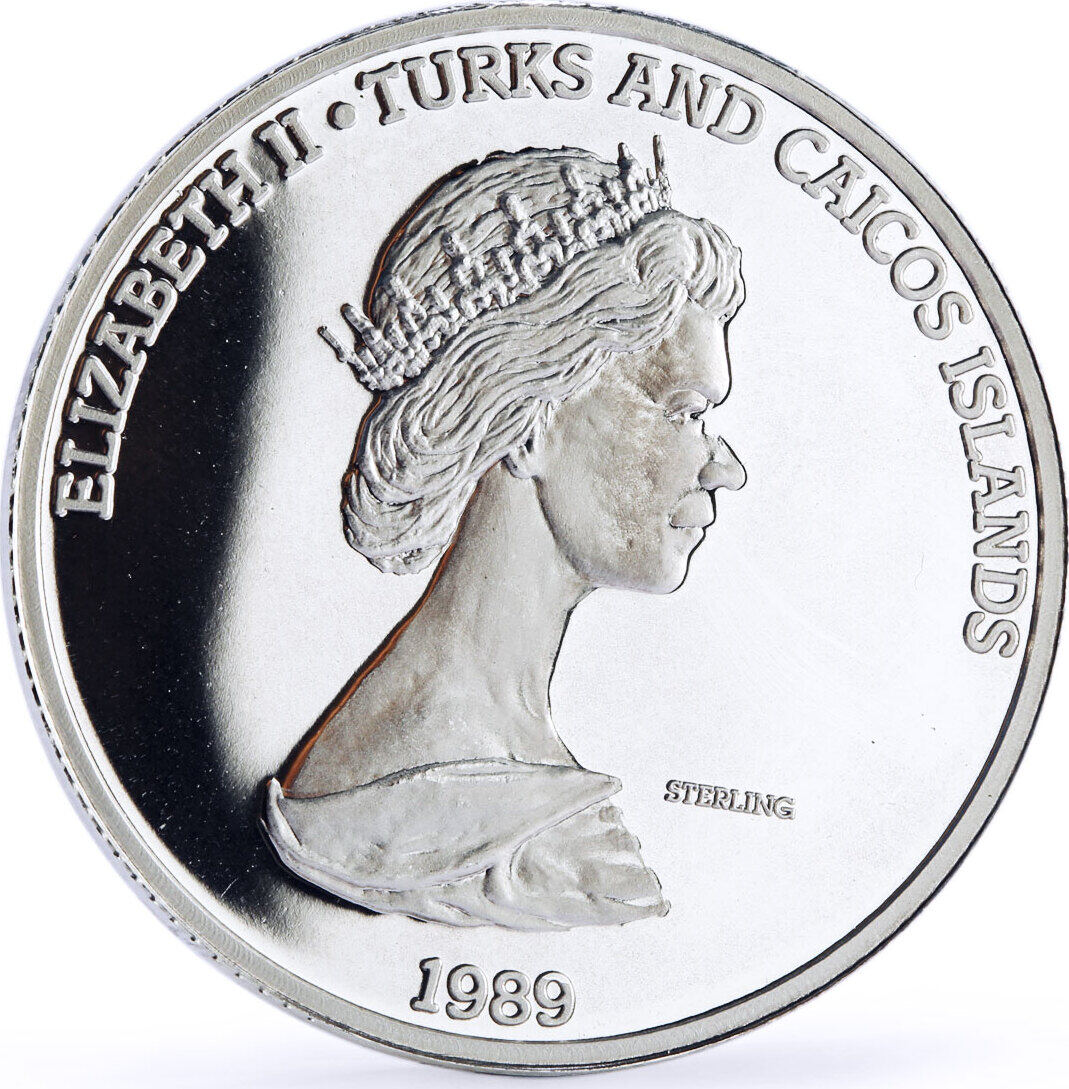 United Kingdom Turks and Caicos Islands 20 crowns Columbus Santa Maria ...