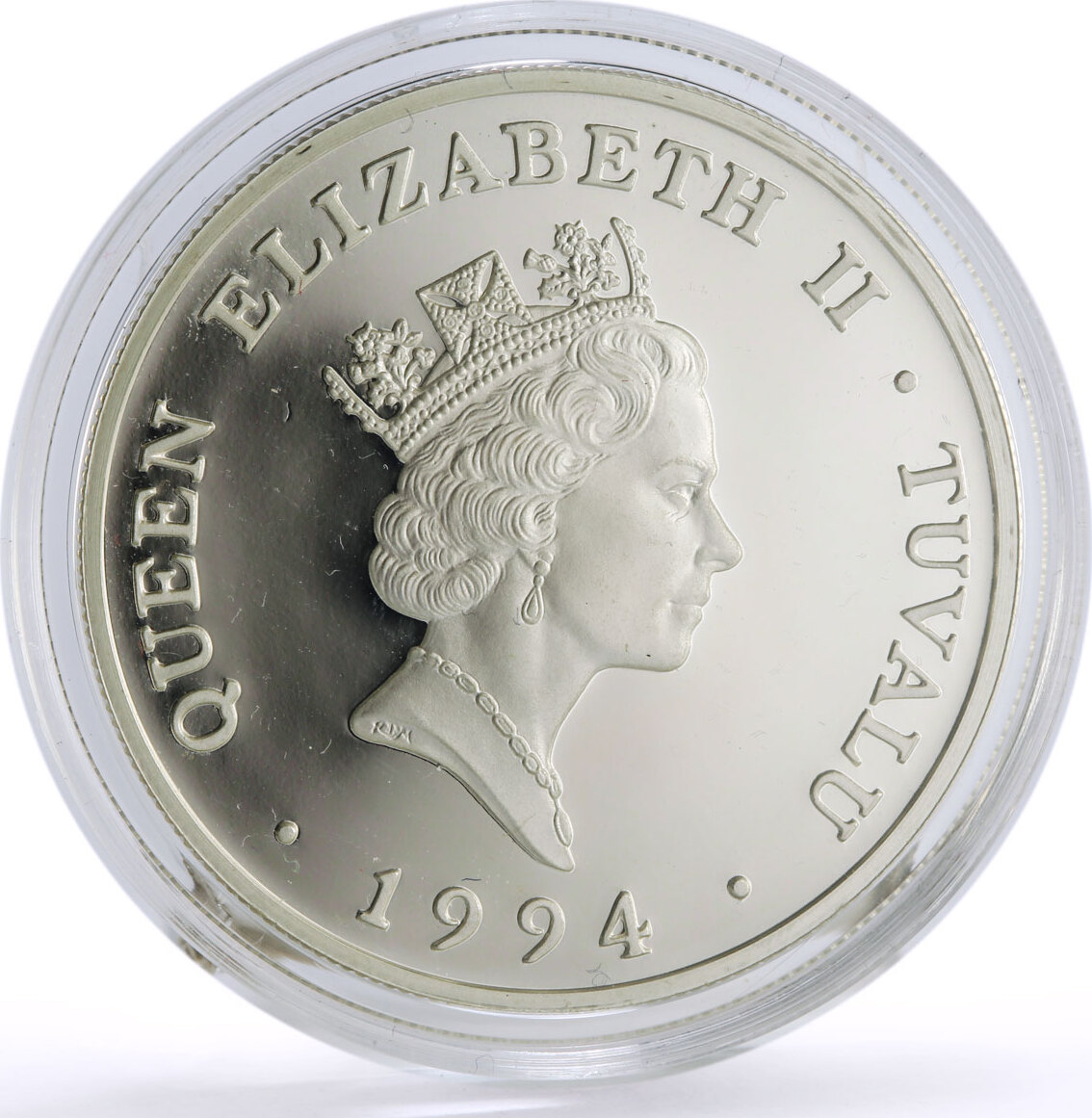 Tuvalu 20 dollars Conservation Wildlife Manatee Fauna proof silver coin ...