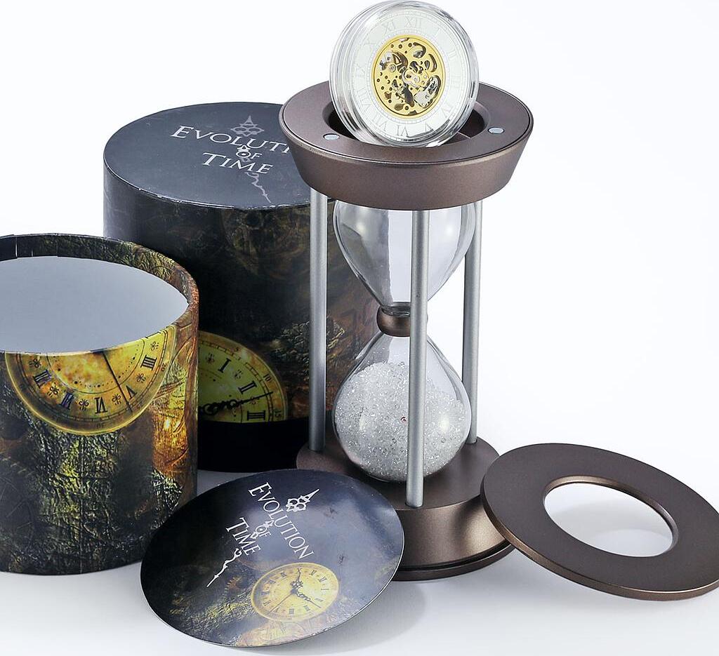 1000 shillings Tanzania set of 2 coins Evolution of Time Sand Clock ...