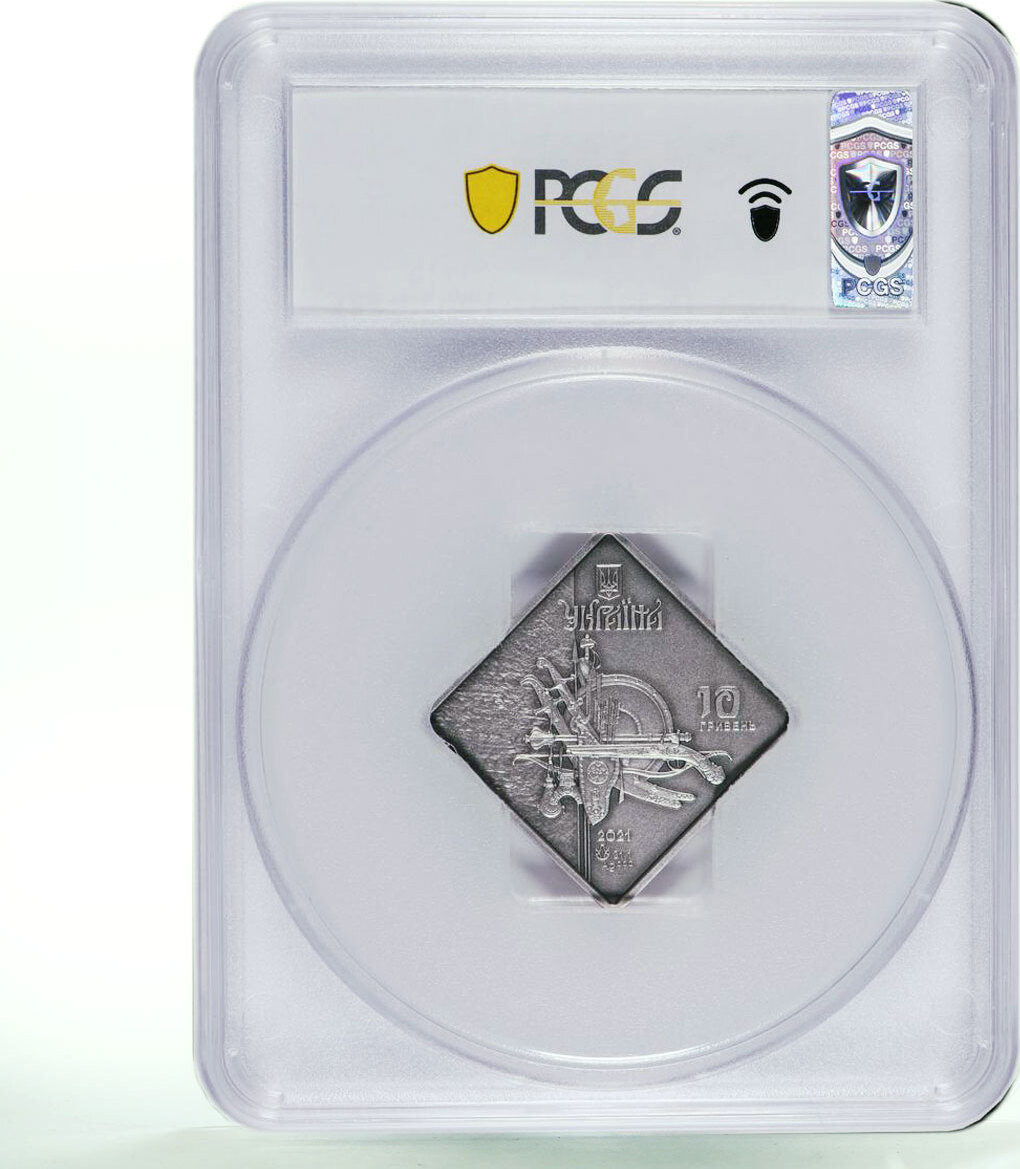 Ukraine 10 hryvnias Cossack Regalias Getmans Doroshenko MS70 PCGS Ag ...