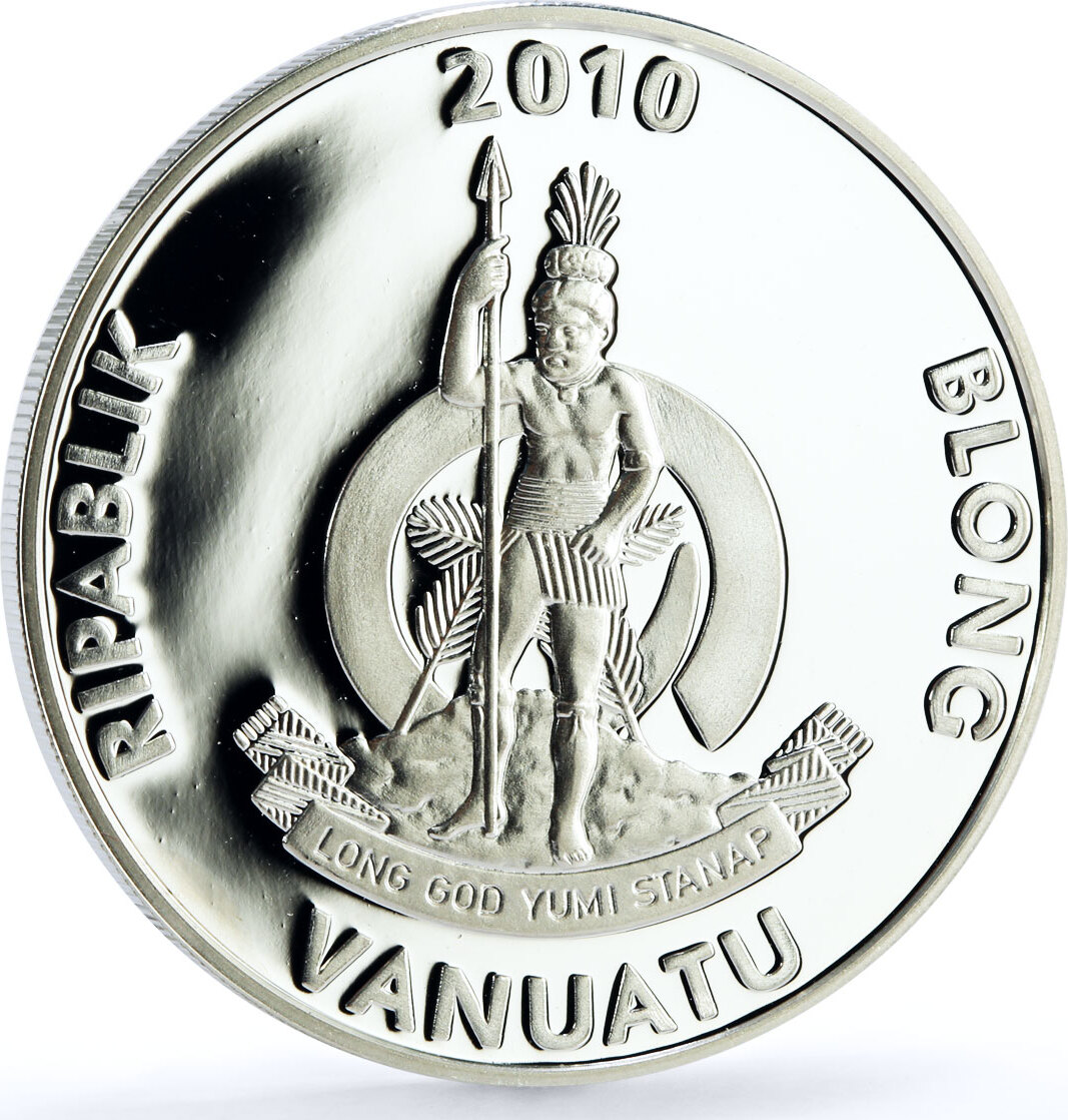 Vanuatu 50 vatu Trains Railways The Ghan Locomotive proof silver coin ...