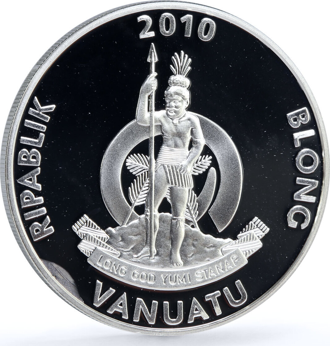 Vanuatu 50 vatu Trains Railways The Ghan Locomotive proof silver coin ...