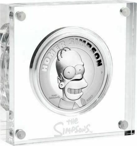 Tuvalu 2021 2$ Homer Simpson 2 oz High Relief Silver Coin | MA-Shops