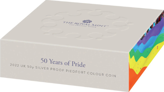 Great Britain 2022 50p 50 Years of Pride LGBTQ+ Silver PIEDFORT ...