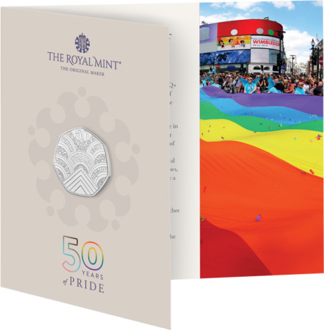 Great Britain UK 2022 50p 50 Years of Pride LGBTQ+ Brilliant ...