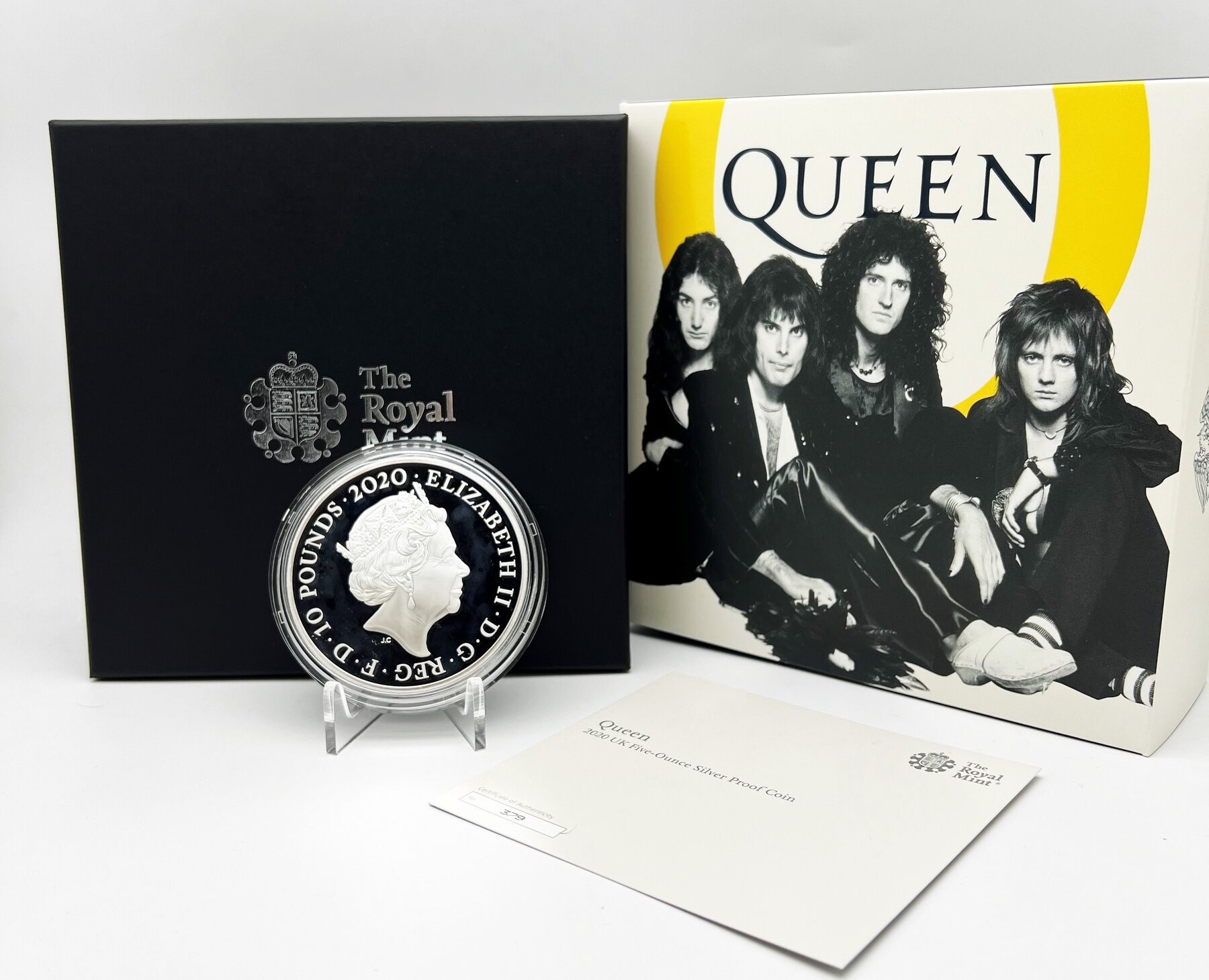 10£ Great Britain 2020 £10 Music Legends Queen 5 oz Silver Proof Coin ...