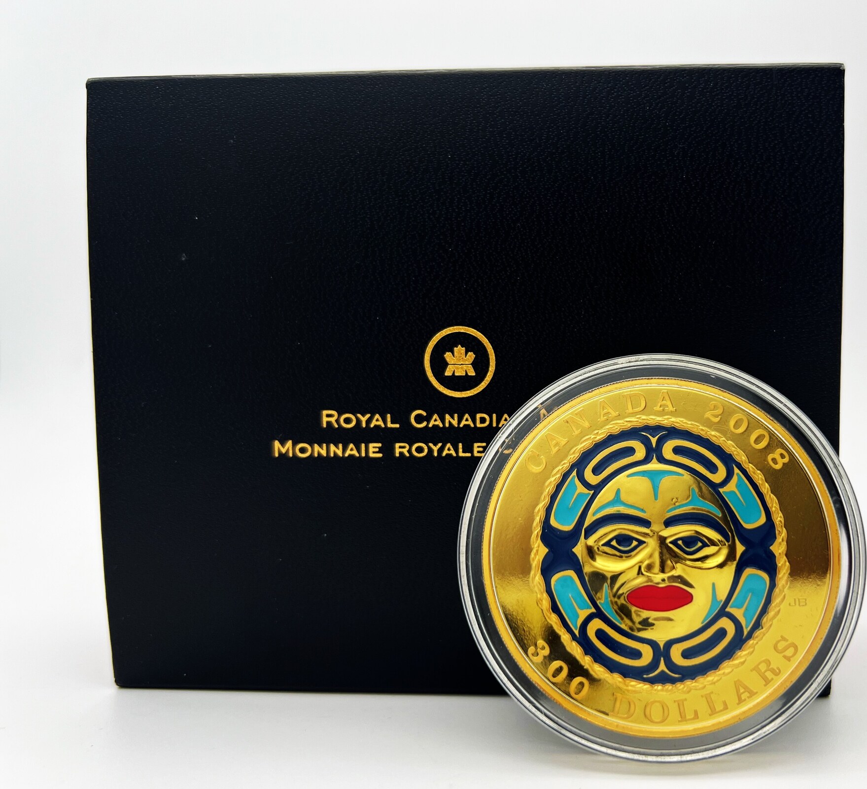 300$ Canada 2008 $300 Four Seasons Moon Mask Gold Coin Proof | MA-Shops