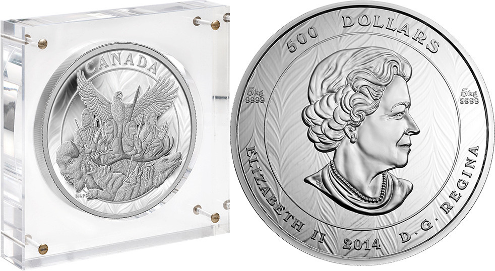 Canada 2014 – 500$ Canadian Monuments National Aboriginal Veterans – 5 ...