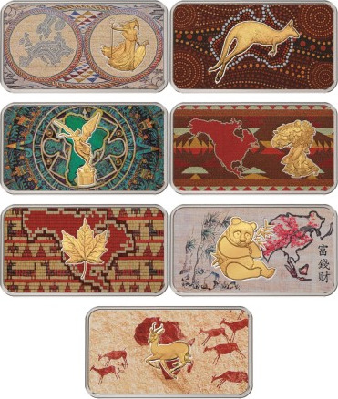 1000 Franc CFA Gabon 2014 – 7 x 1 Franc CFA The Global Art Collection ...