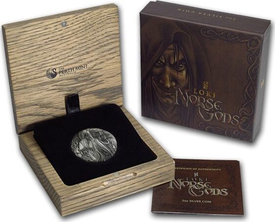 Tuvalu 2016 – 2$ Norse Gods Loki – 2oz Silver High Relief Coin | MA-Shops