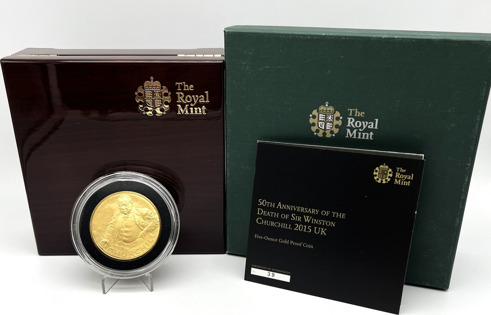 Great Britain 10£ 2015 WINSTON CHURCHILL 5 oz Proof Gold Coin | MA-Shops