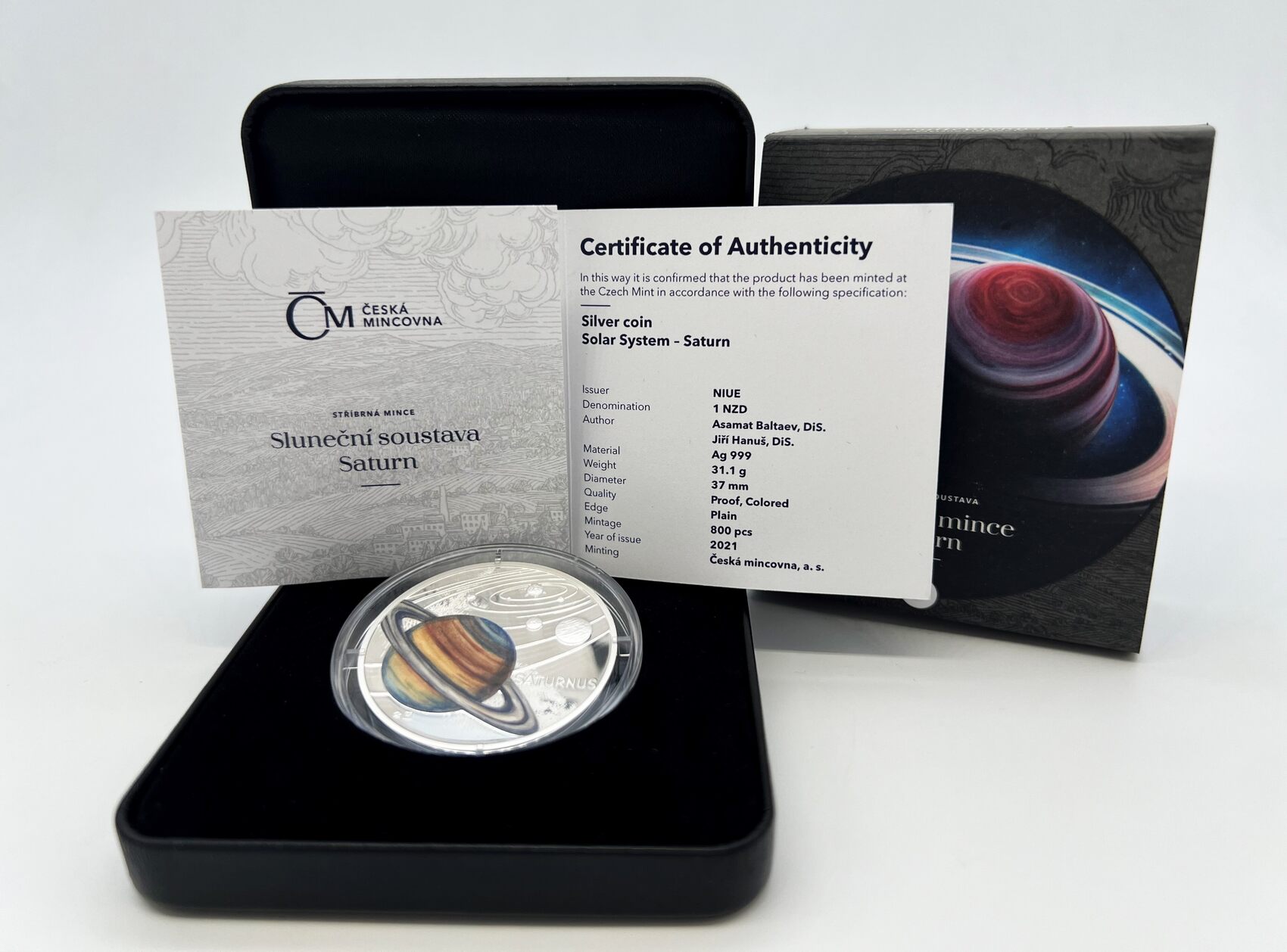 Niue 2021 1$ Solar System SATURN 1 oz Silver Proof Coin | MA-Shops