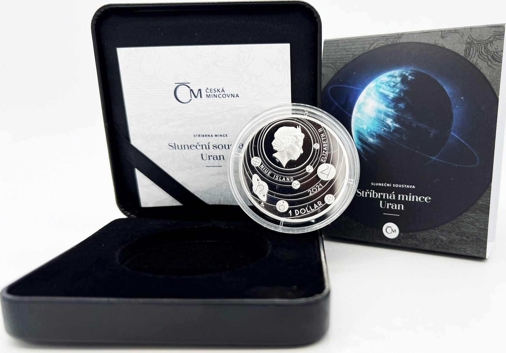Niue 2021 1$ Solar System URANUS 1 oz Silver Proof Coin | MA-Shops