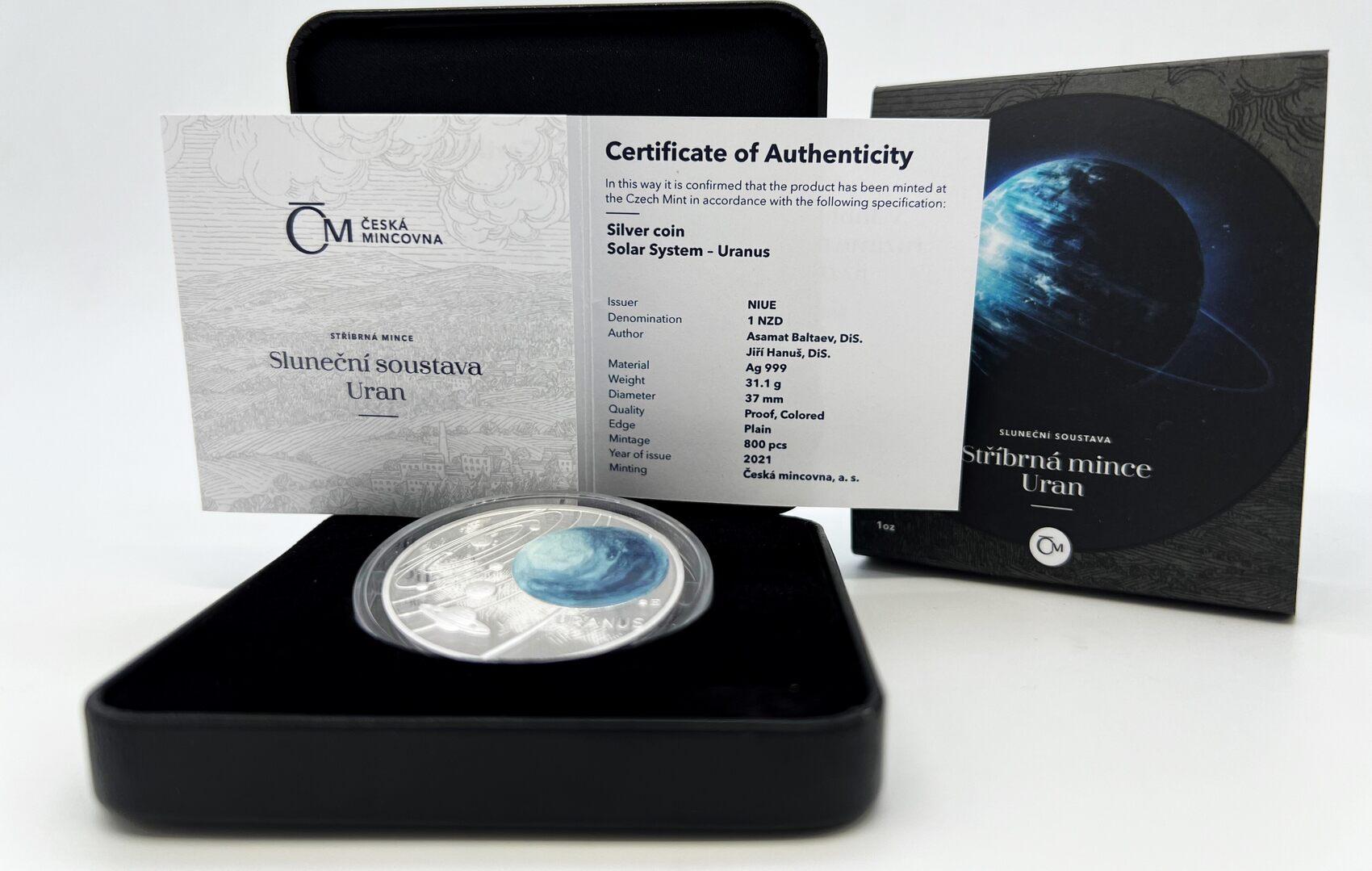 Niue 2021 1$ Solar System URANUS 1 oz Silver Proof Coin | MA-Shops