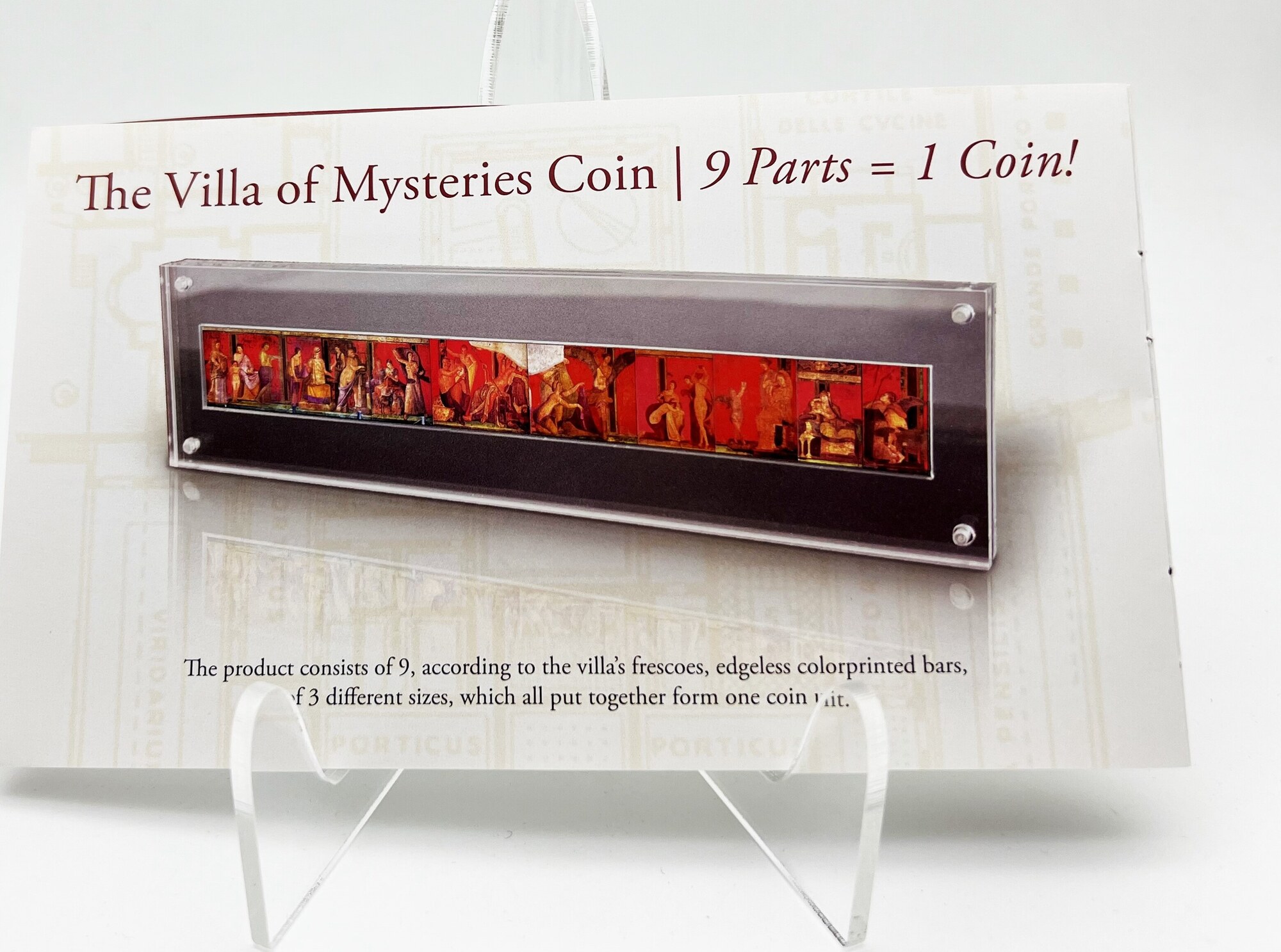 Niue 2011 9 x 1$ Villa Mysteries Pompeii Fresco Mount Vesuvius Silver ...