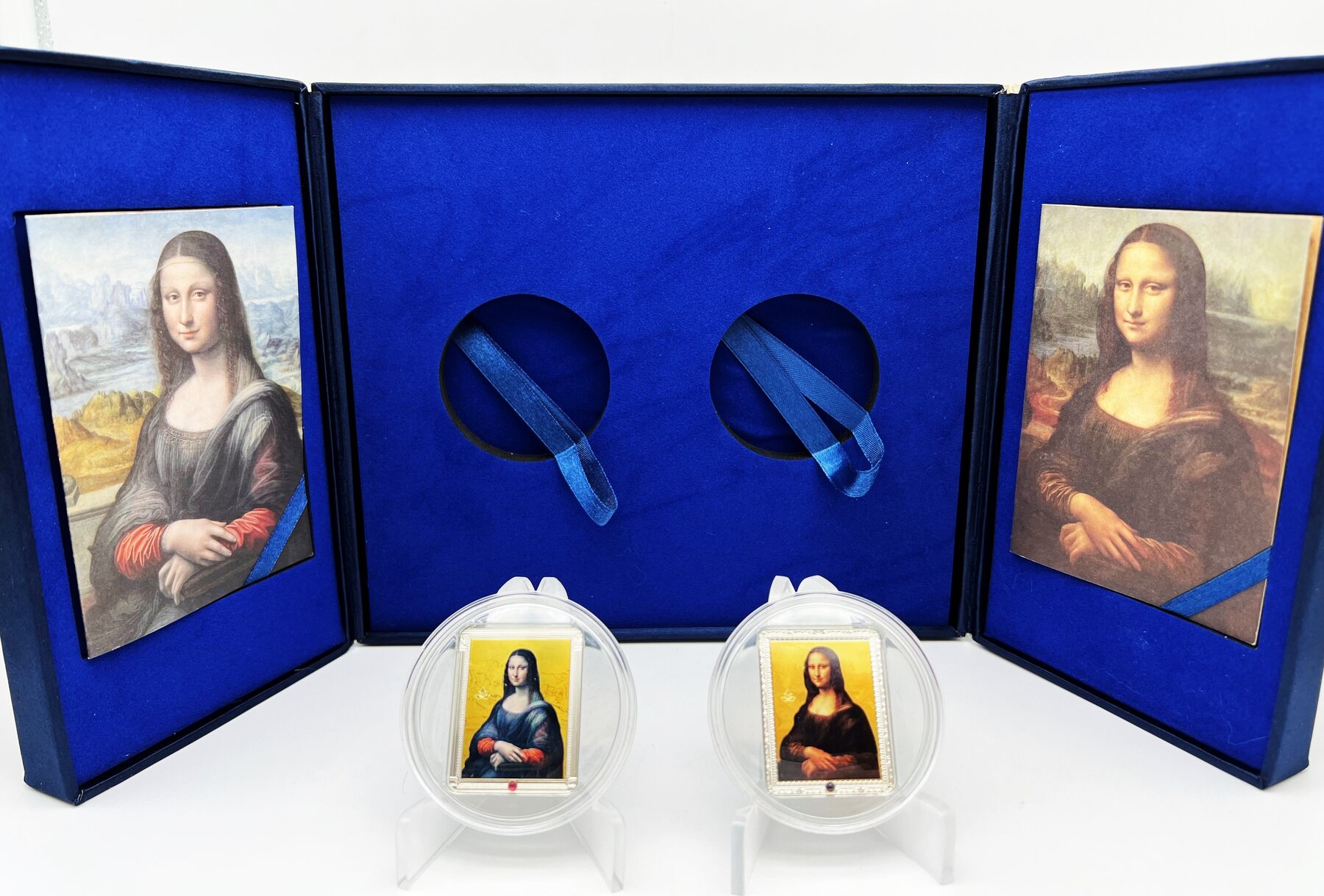 Fiji 2012 10$ MONA LISA SIBLINGS Sisters Jewels of Art Ruby Silver 2 ...